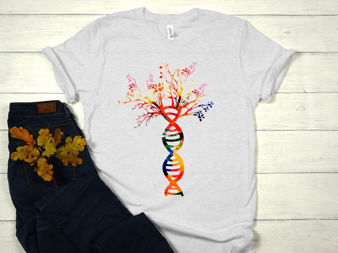 Colorful Woman T-shirts, DNA Tees, DNA Tree Tshirts, Funny Shirts, Cute ...