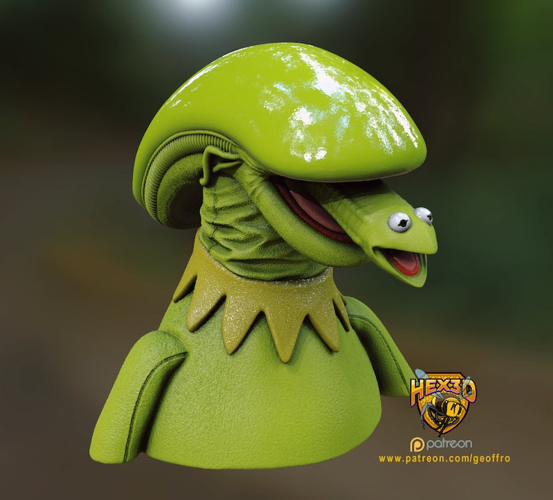Kermit the Frog Xenomorph - Etsy