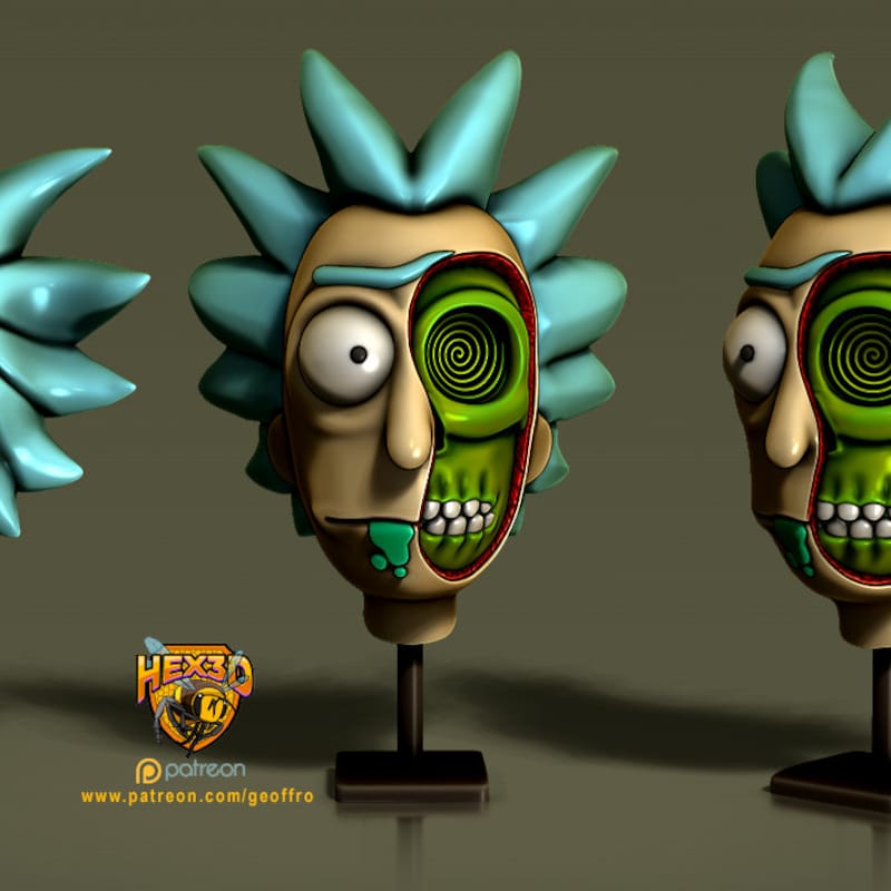 Rick Morty Portrait - Etsy