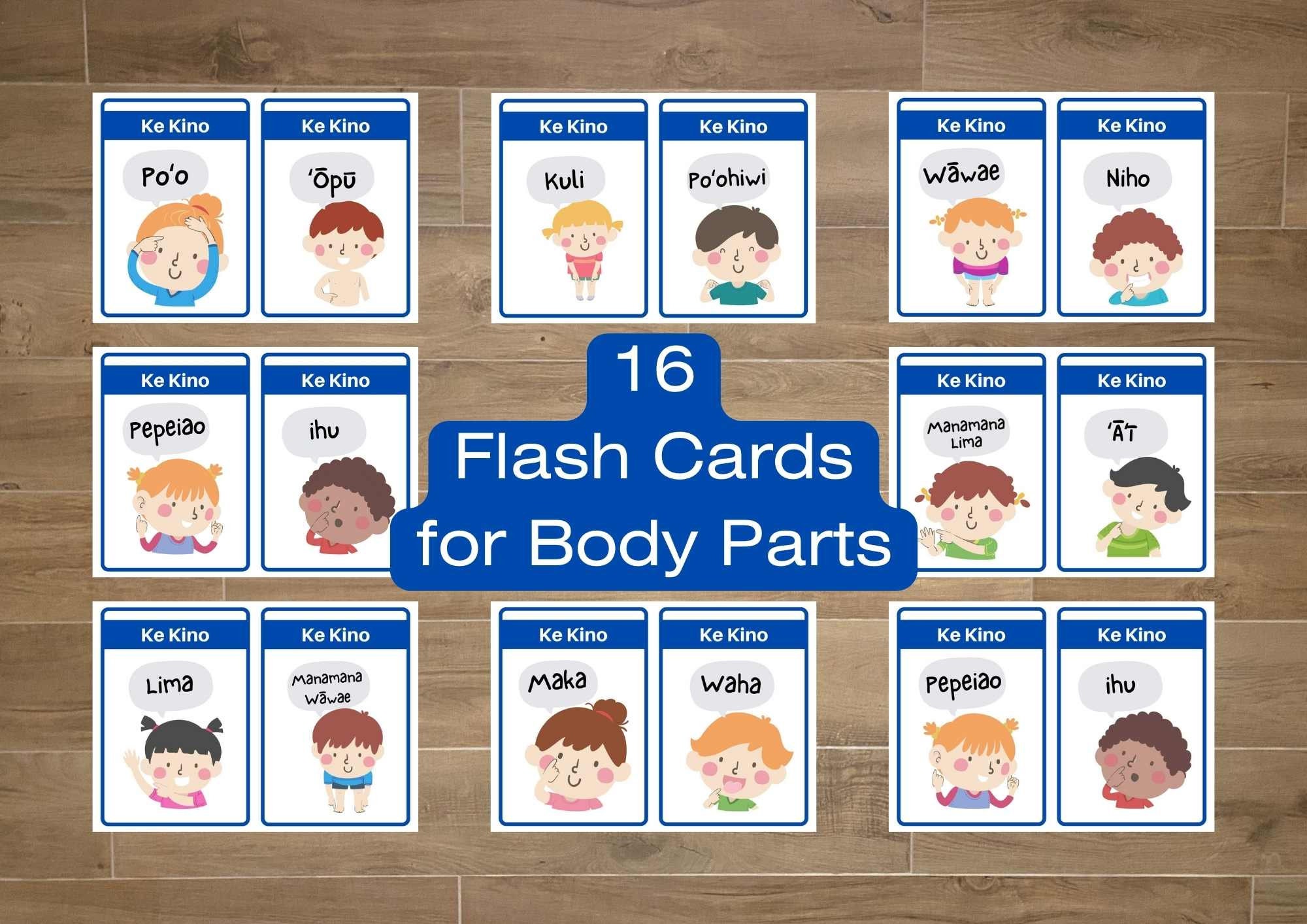 ʻŌlelo Hawaiʻi Educational Flash Cards *PDF Download*, Hawaiian ...