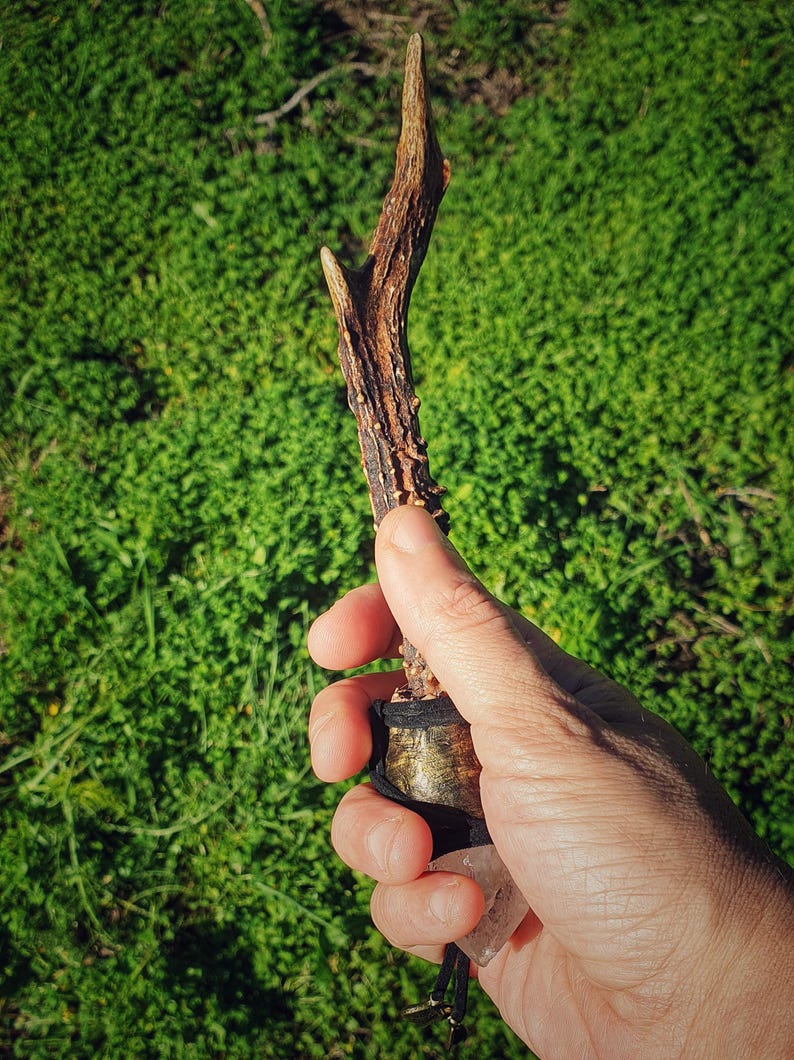 Antler Wand OOAK "spirit of the Forest" | Earth Magic | Paganism ...