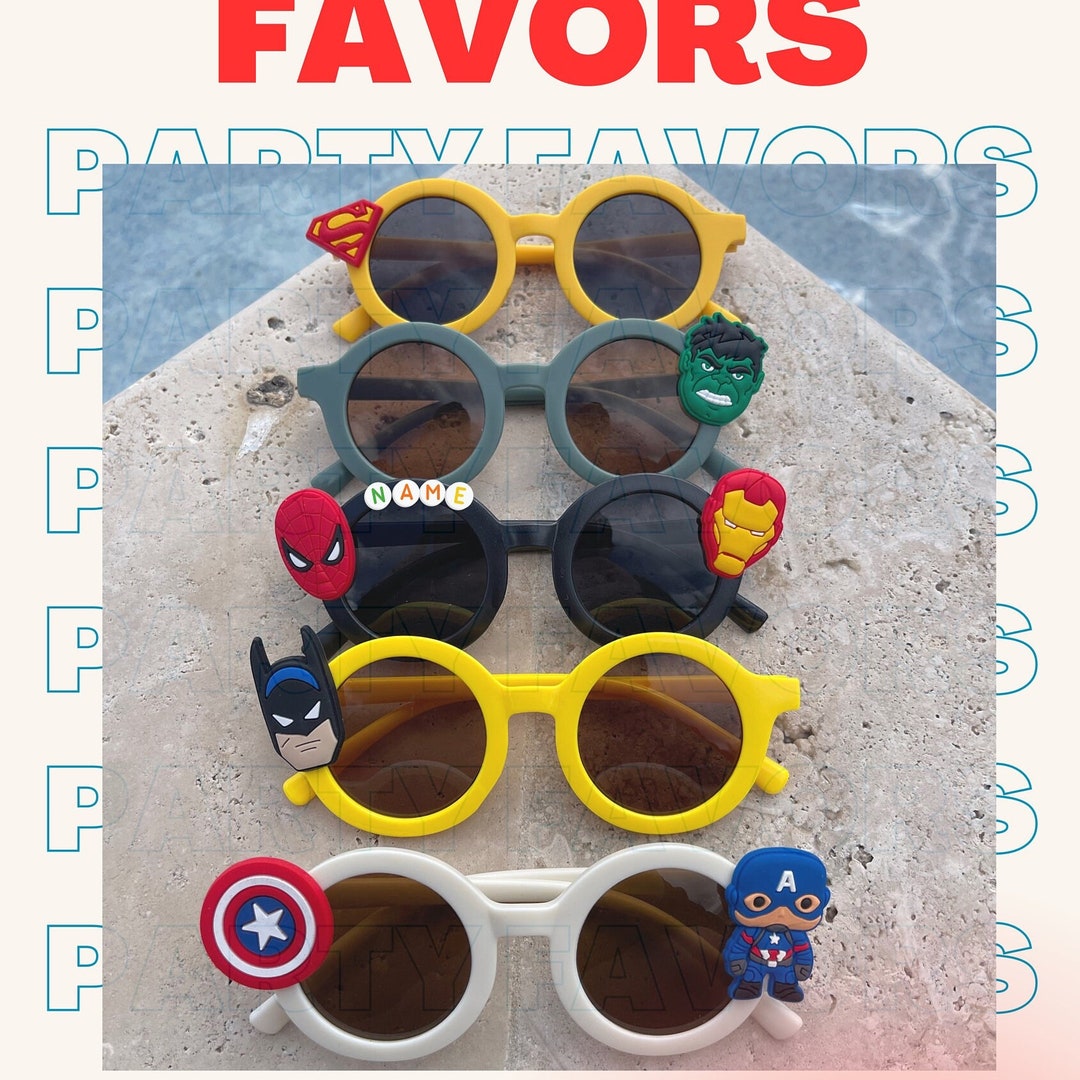 Personalized Superhero Sunglasses: Kids Party Favor Sunnies - Etsy