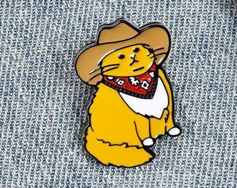 Cowboy Enamel Pin - Etsy