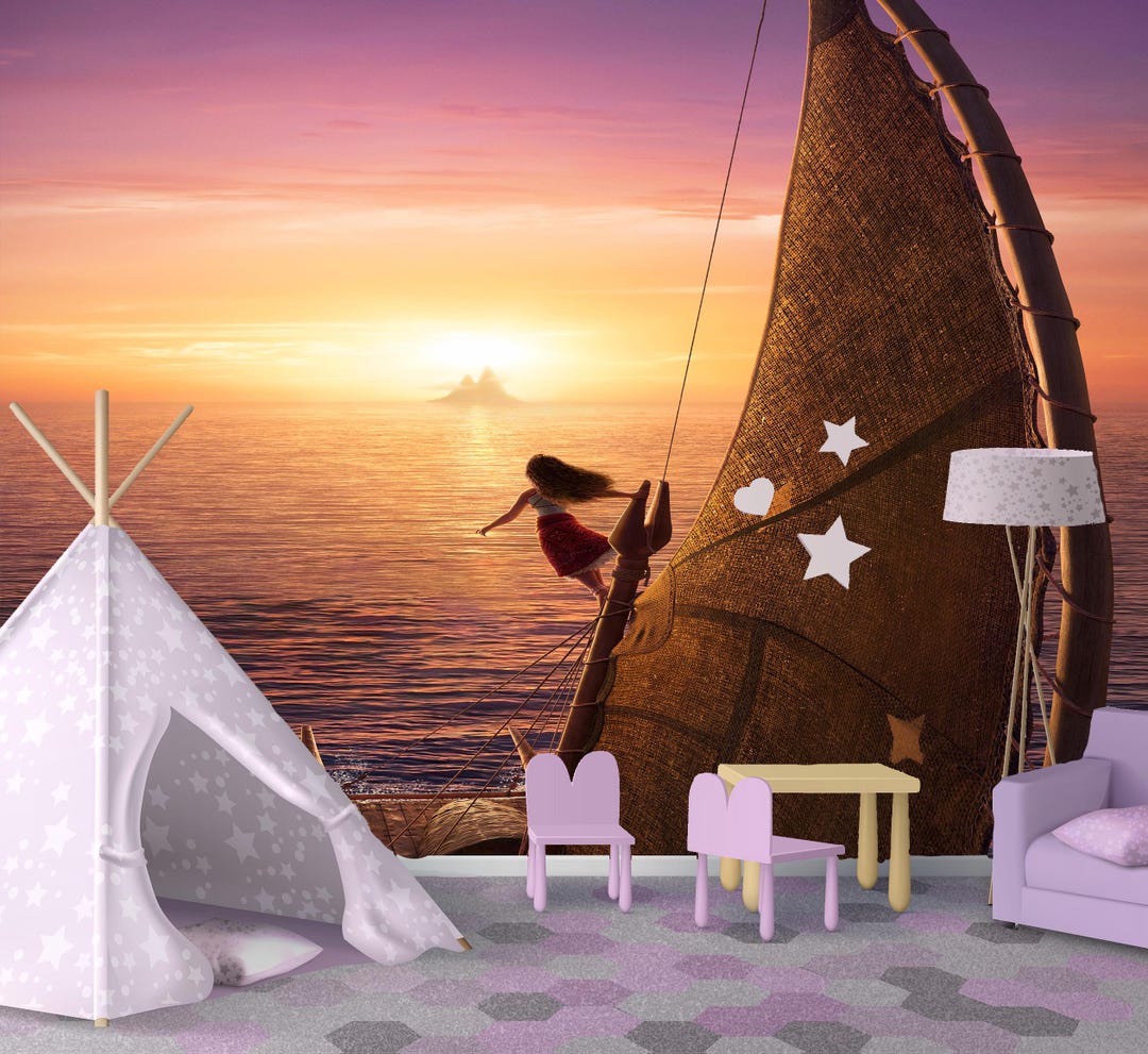 Moana 2 Poster Wall Mural Peel and Stick,moana Wallpaper Non-woven - Etsy