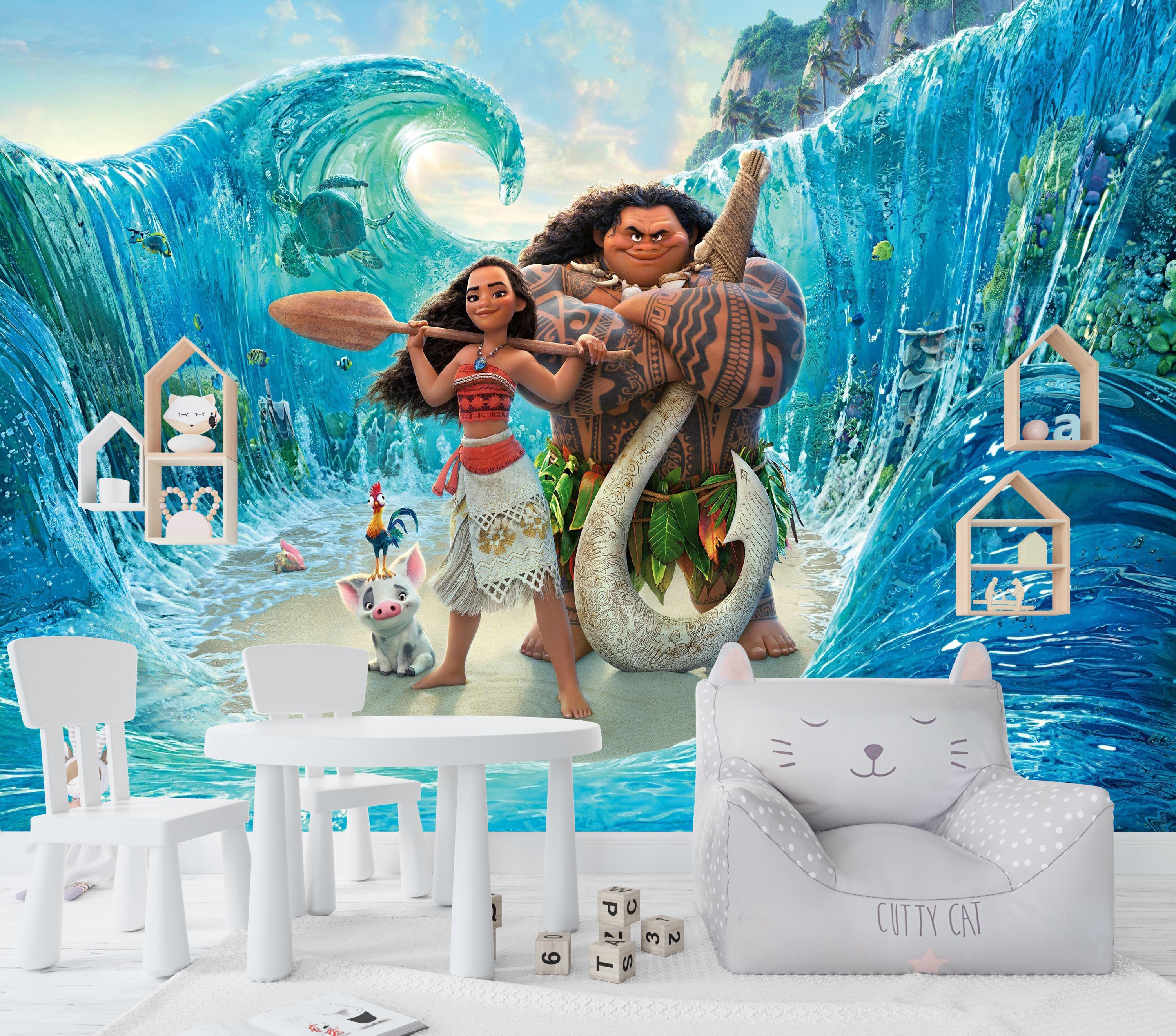 Moana Wall Mural Peel and Stick,moana Wallpaper Non-woven,moana Wall ...