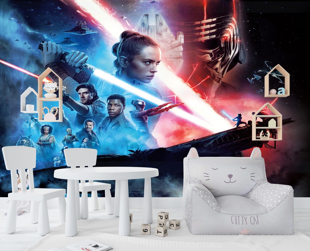 Star Wars Space Battle Wallpaper Mural: Sci-fi Peel & Stick - Etsy