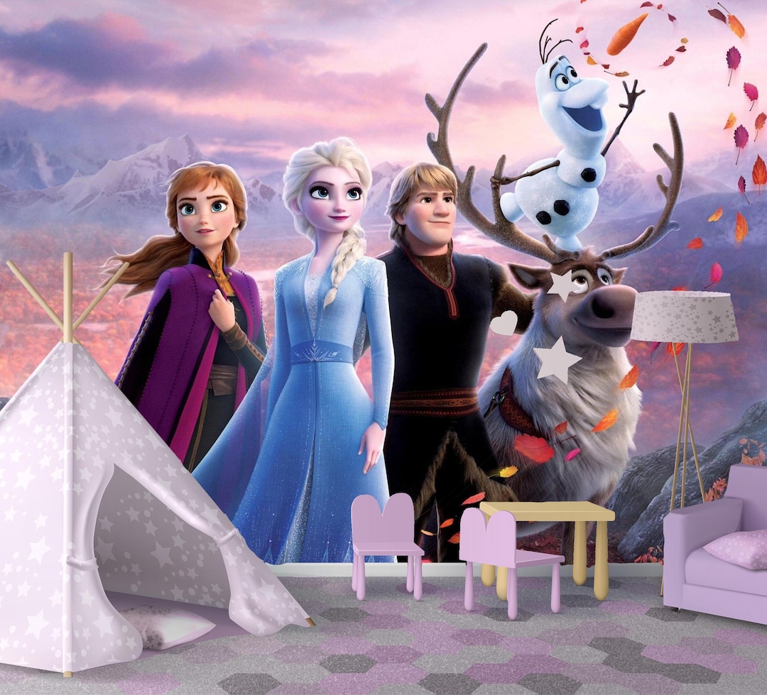 Frozen Wallpaper , Frozen Elsa Themed Kids Wallpaper , Peel and Stick ...