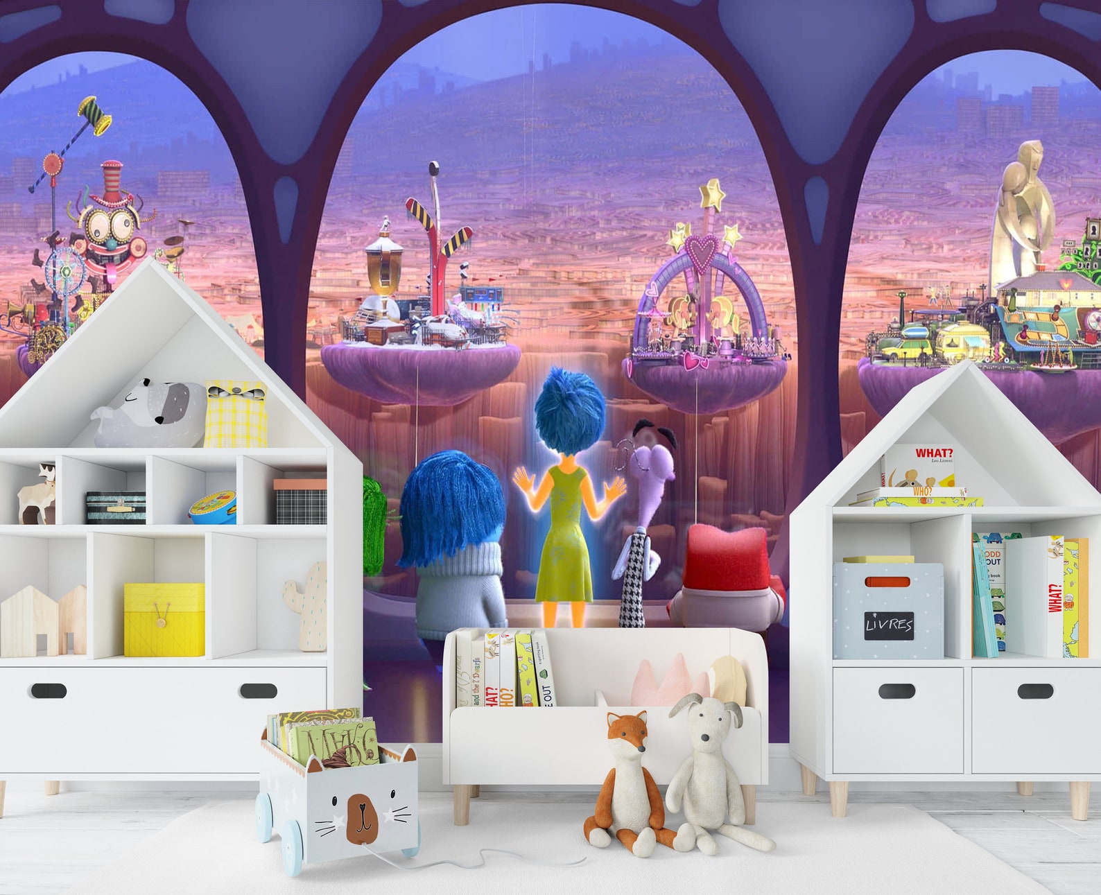 Inside Out Movie Characters Wallpaper Wallpaper for Kids Room ...