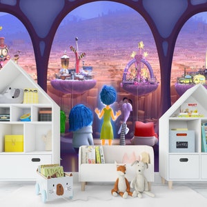 Inside Out Movie Characters Wallpaper Wallpaper for Kids Room ...
