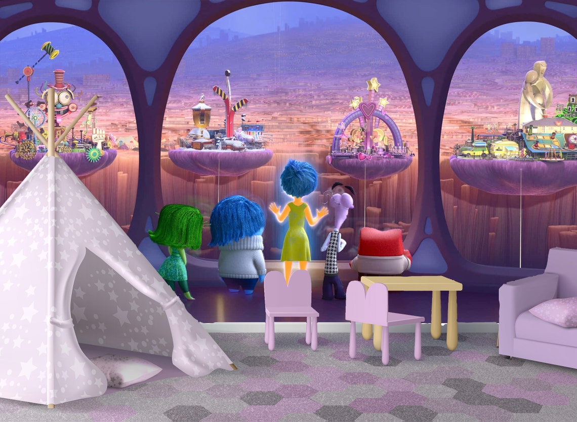 Inside Out Movie Characters Wallpaper Wallpaper for Kids Room ...