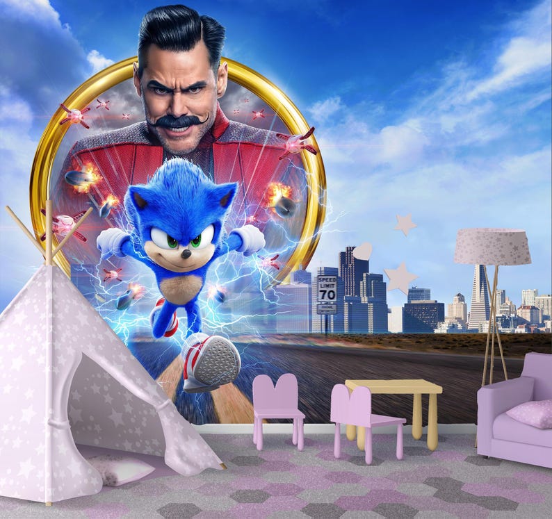 Sonic the Hedgehog 3 Wallpaper: UV & Waterproof Digital Print Art - Etsy
