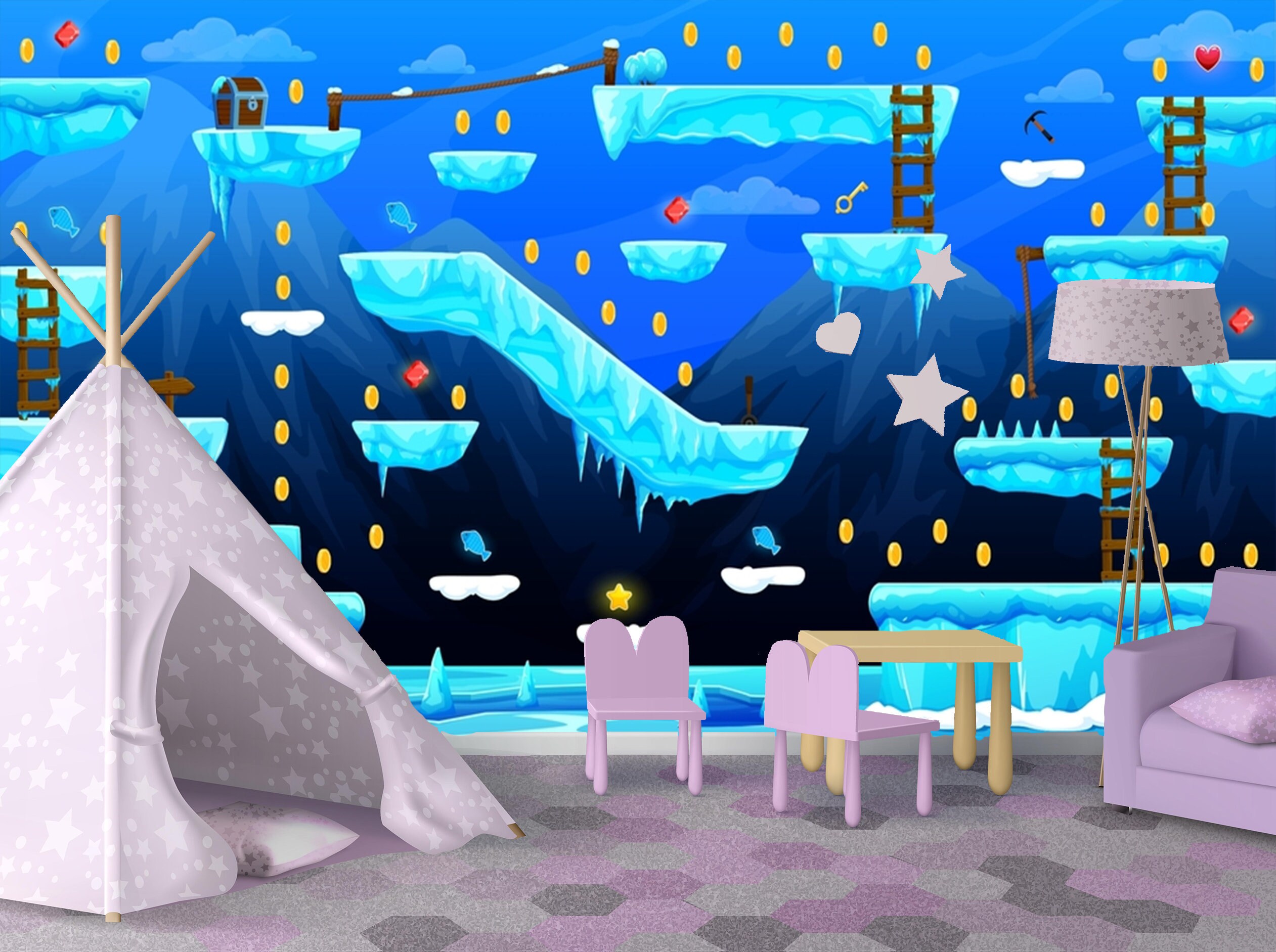 Gaming Wallpaper for Wall Decor, Video Game Wall Art, Gaming Mural ...