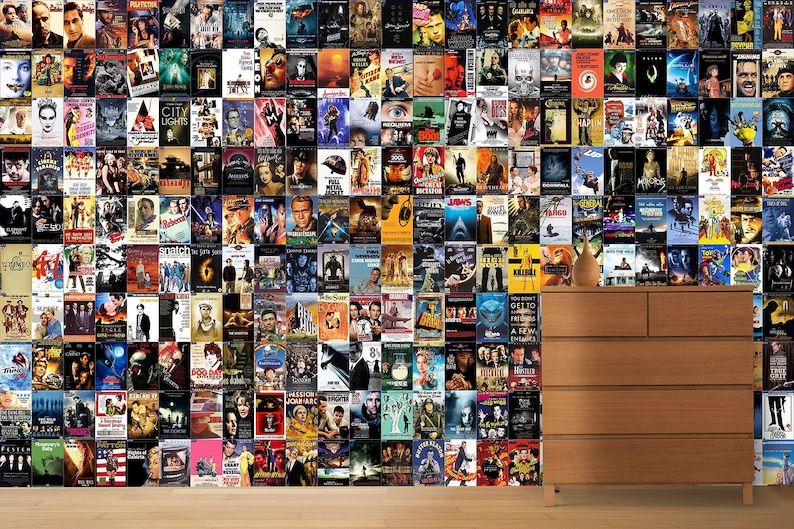 Movie Poster Collage Wallpaper: Peel and Stick, Traditional ...