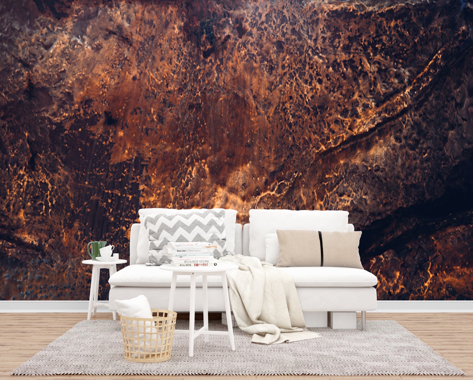 Copper Texture Wallpaper: Rusty Metal Peel and Stick Wall Mural - Etsy