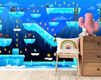 Gaming Wallpaper for Wall Decor, Video Game Wall Art, Gaming Mural ...