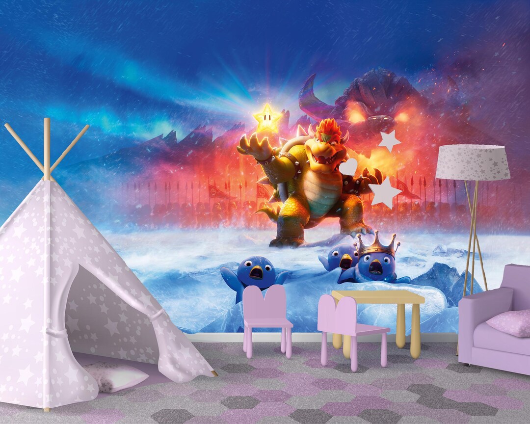 Süper Mario Bros Godzilla King of the Monsters Wallpaper Room Decor ...