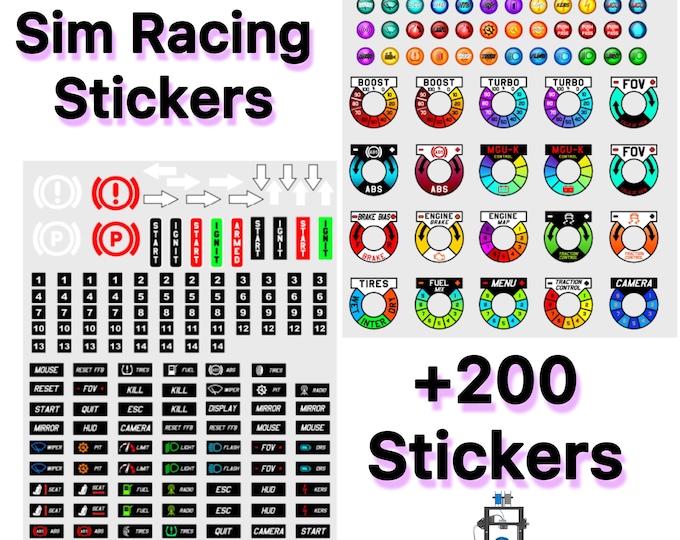 Fanatec Rally Module 10mm Stickers for Various Simulator Wheel/button ...