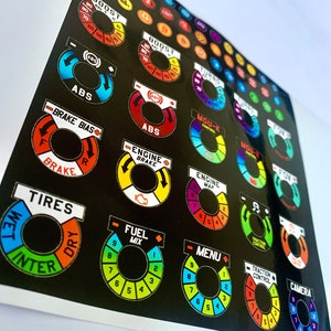 Sim Racing Stickers, 203 Pcs. for Steering Wheels and Button Box - Etsy