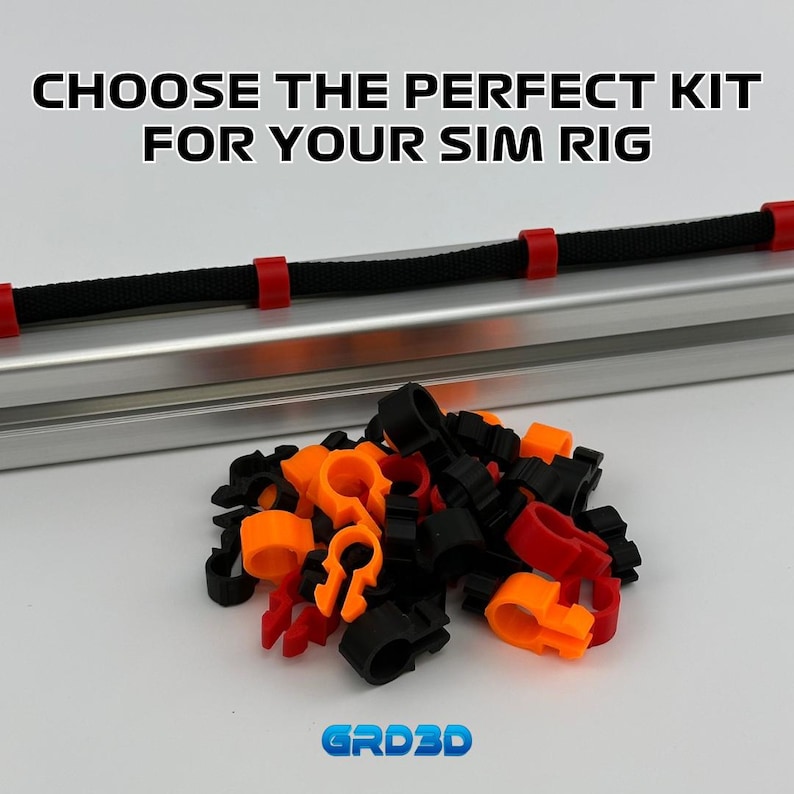 Cable Management Clips for Sim Racing Rigs | Compatible With Aluminum ...