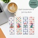Printable Bookmark, Digital Product, Instant Download, Digital Art ...
