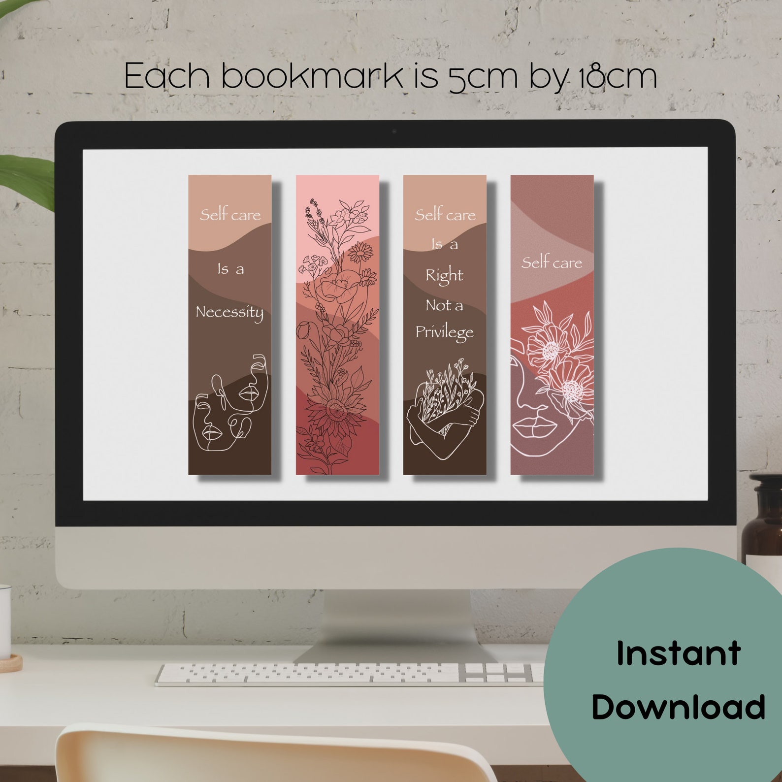 Printable Bookmark, Digital Product, Instant Download, Digital Art ...