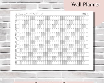 2024 Printable Wall Planner High Resolution Calendar Any Size A4,A3,A2 ...
