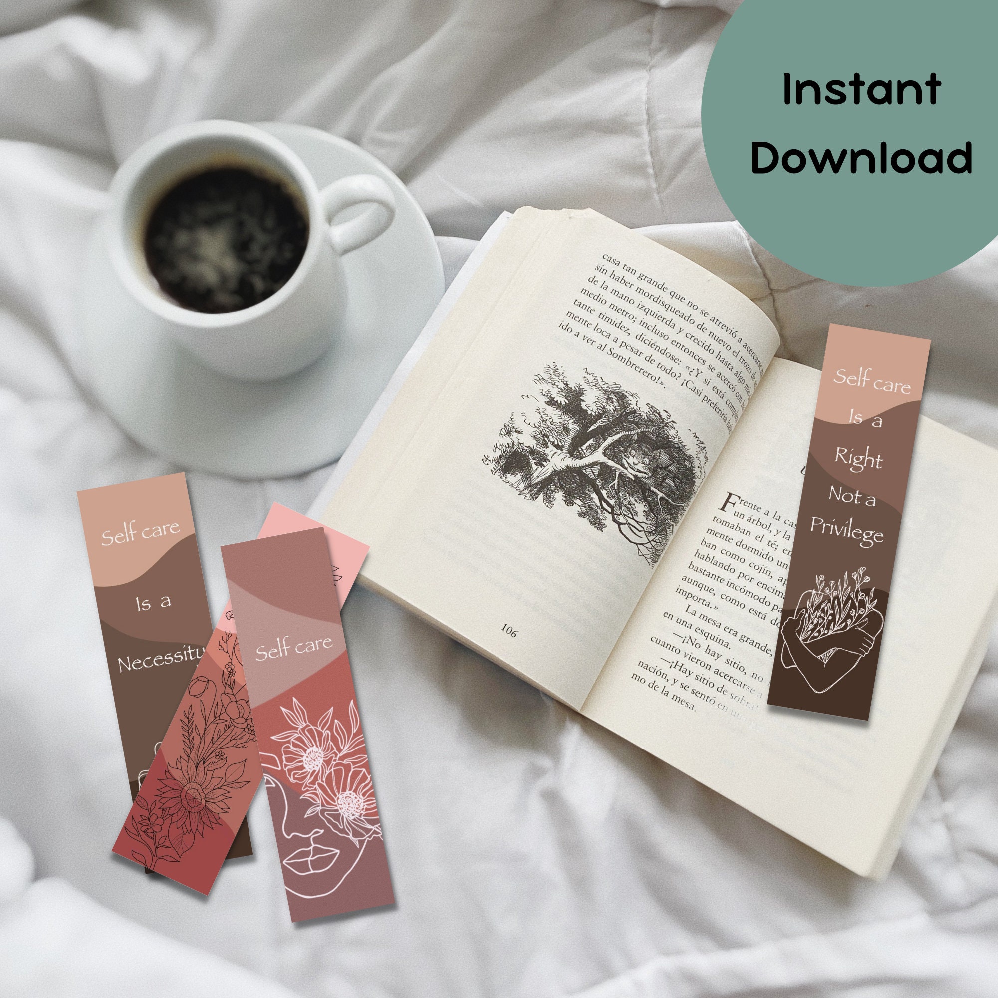 Printable Bookmark, Digital Product, Instant Download, Digital Art ...