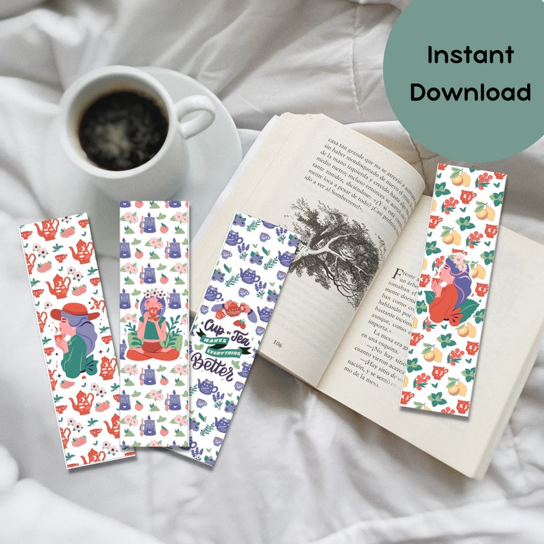 Printable Bookmark, Digital Product, Instant Download, Digital Art ...