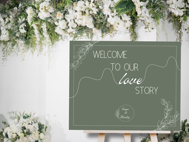 Wedding Welcome Sign Template Canva, Welcome Sign Wedding Printable ...
