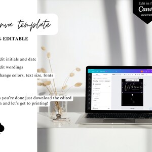 Wedding Welcome Sign Template Canva, Modern Welcome Signs Printable ...