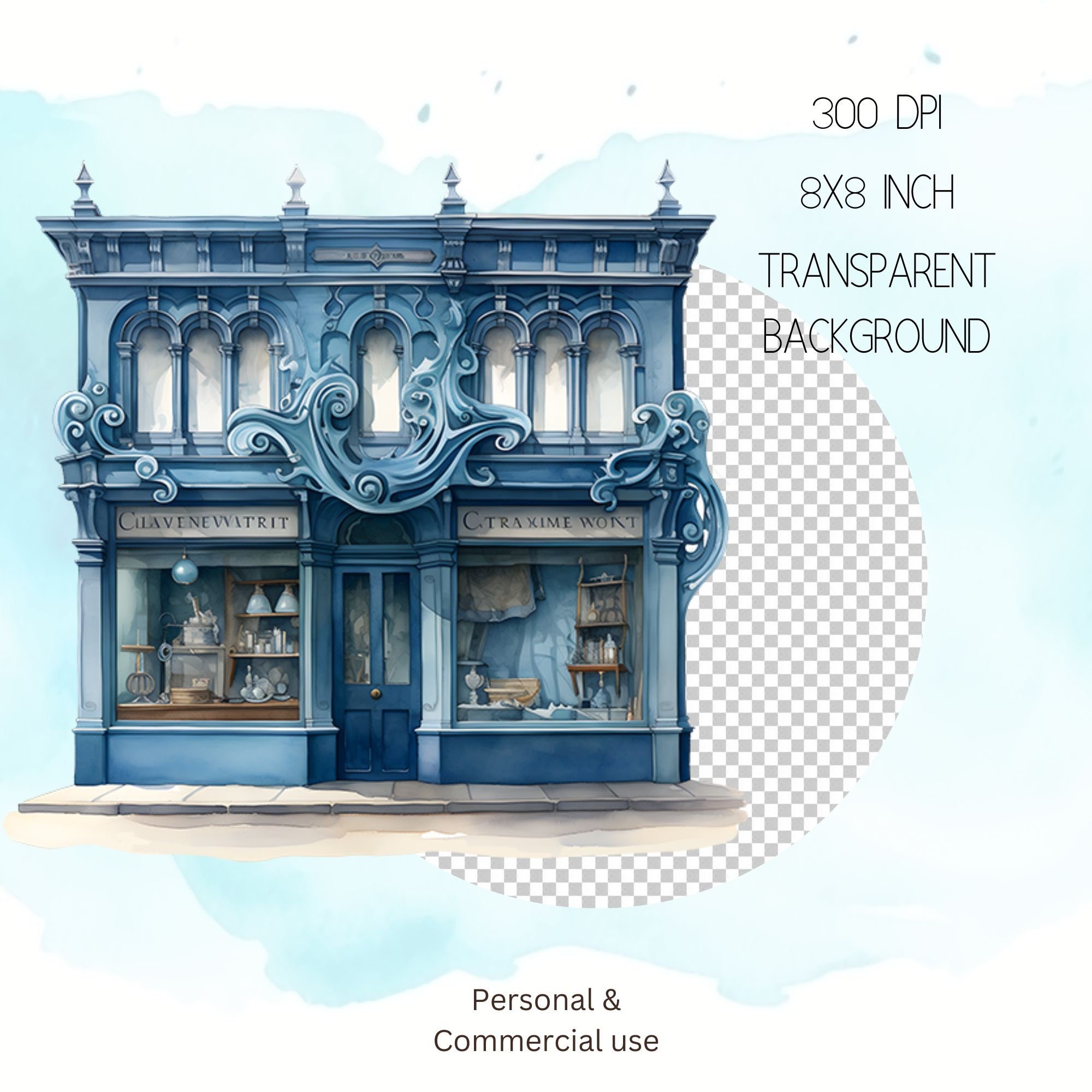 Lovecraftian Shop Fronts, 12 Eldritch PNG Images, Scrapbooking - Etsy