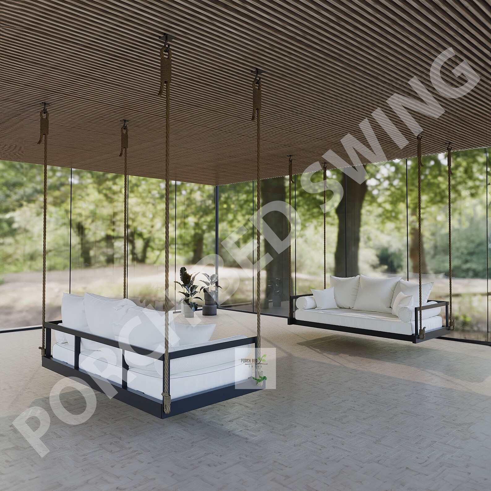 Wood Swing Bed Swing Bed Pine Tree Bed Swing Outdoor & Indoor Swing ...