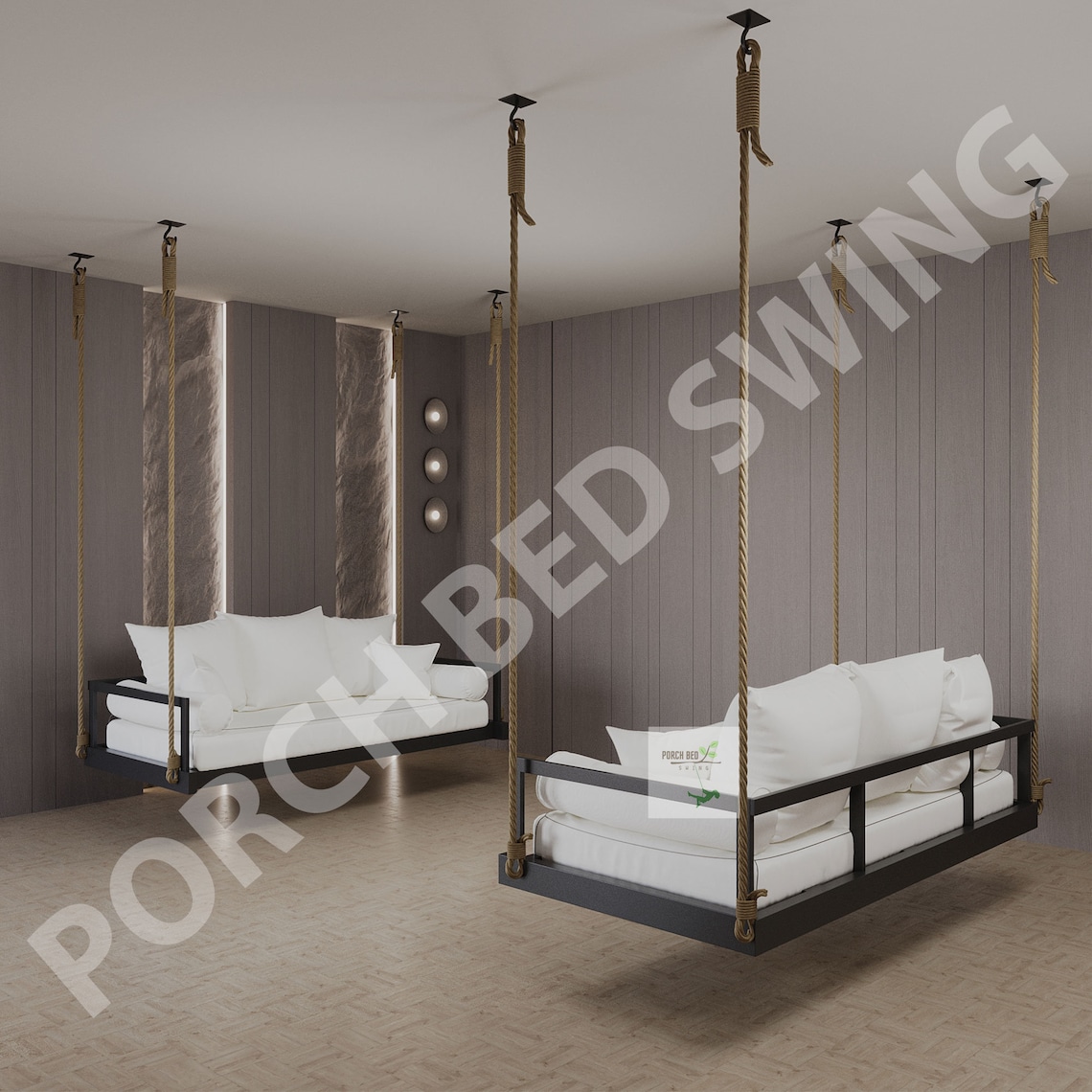 Wood Swing Bed Swing Bed Pine Tree Bed Swing Outdoor & Indoor Swing ...