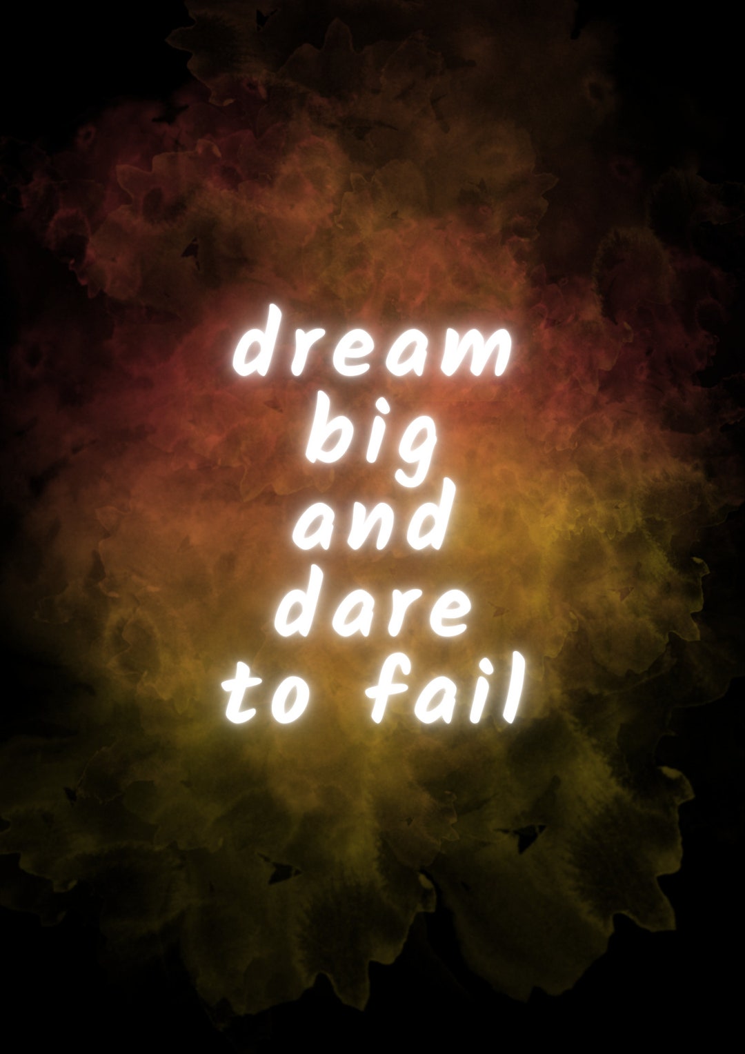 Dream Big Dare to Fail Poster Printable Dreams Fail - Etsy