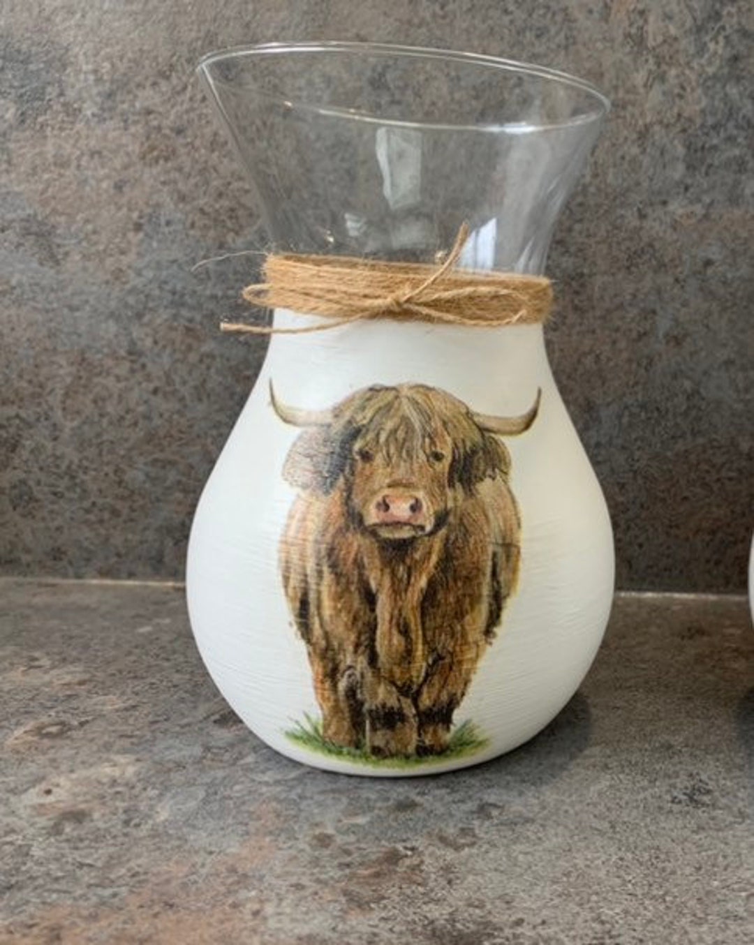 Highland Cow Vase Full Body - Etsy