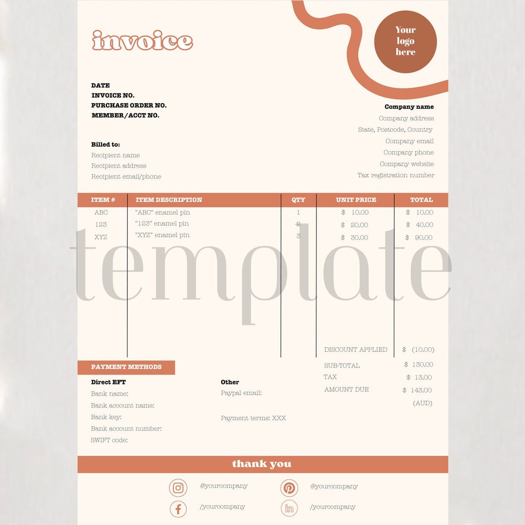 Invoice Template | Small Business Invoice Template | Invoice Template ...