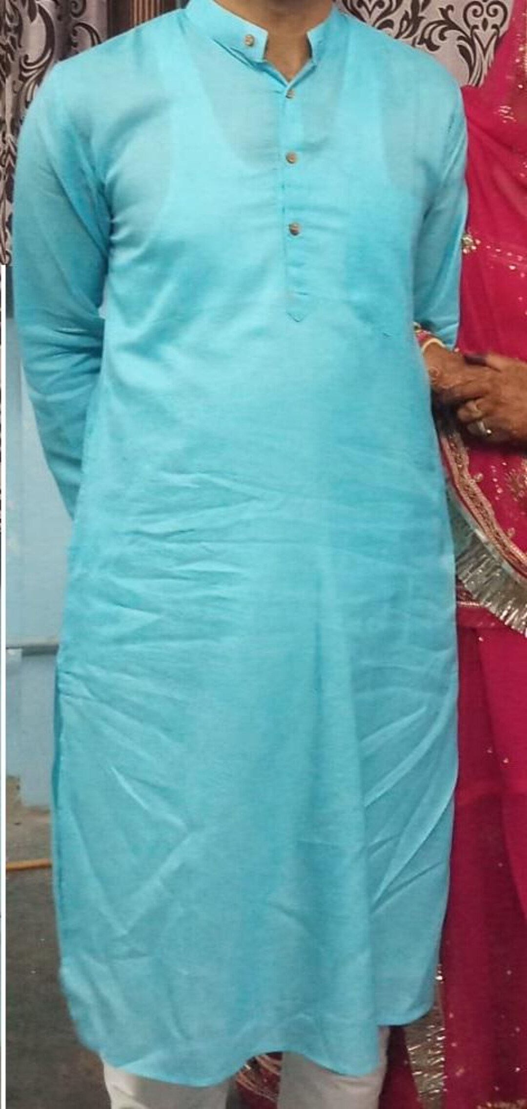 Handmade Indian Cotton Kurta for Men Traditional Ethnic Wear I Solid ...