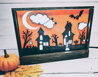Halloween Light up Shadow Box - Etsy