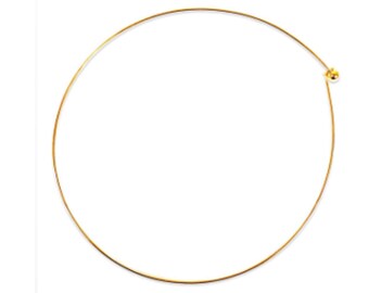 Gold Rigid Necklace - Etsy