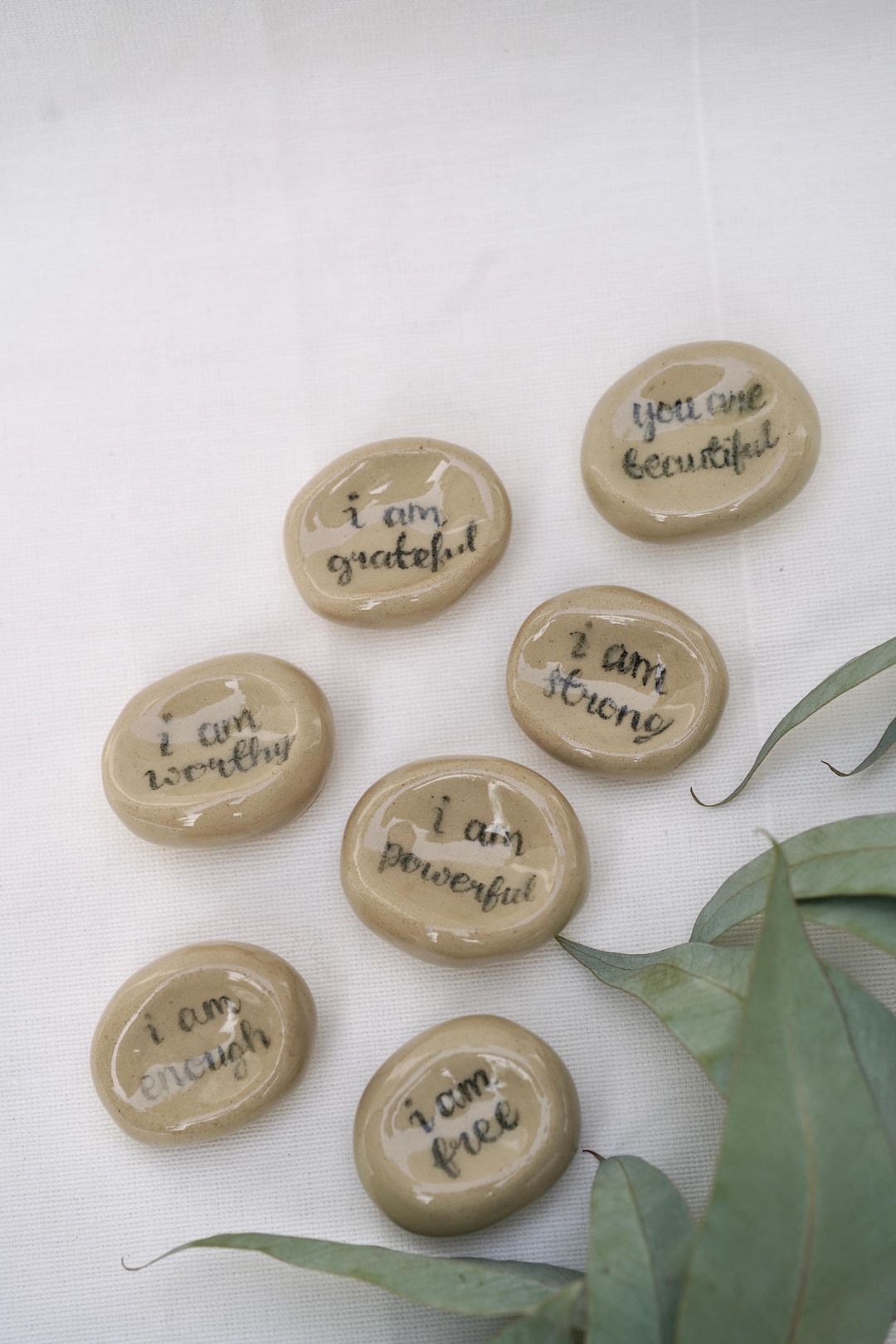 Worry Stone / Wishing Stone / Thumb Stone With Affirmations - Etsy