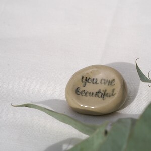 Worry Stone / Wishing Stone / Thumb Stone With Affirmations - Etsy