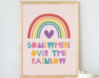 Somewhere Over the Rainbow Poster - Etsy