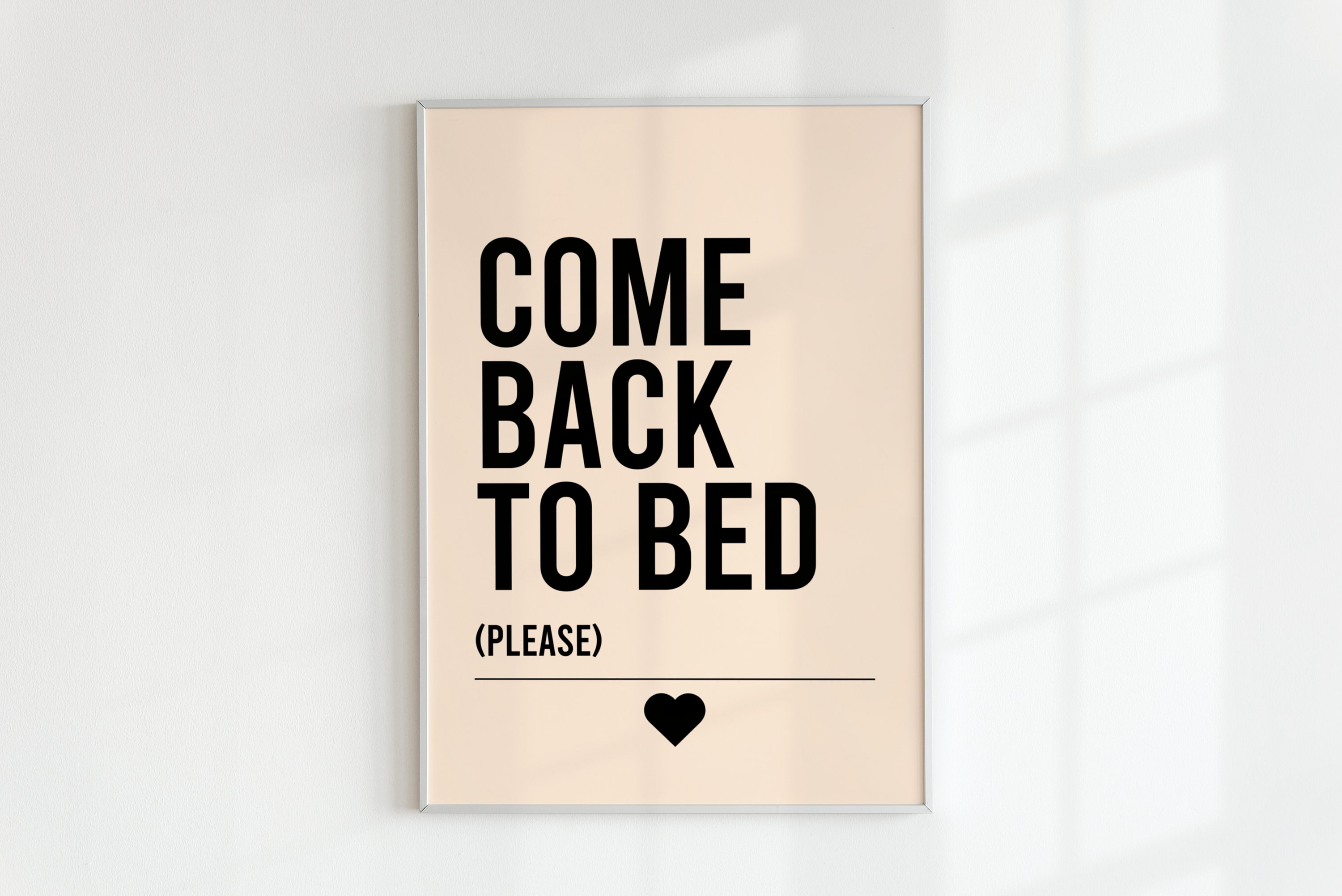 Come Back to Bed please Quote Gift for Bed Room Wall Decor, Retro Wall ...