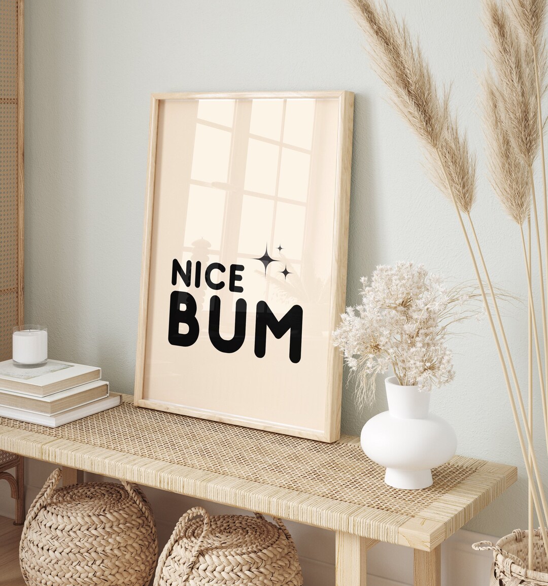 Nice Bum Print, Bathroom Decor, Bathroom Prints, Bathroom Poster ...