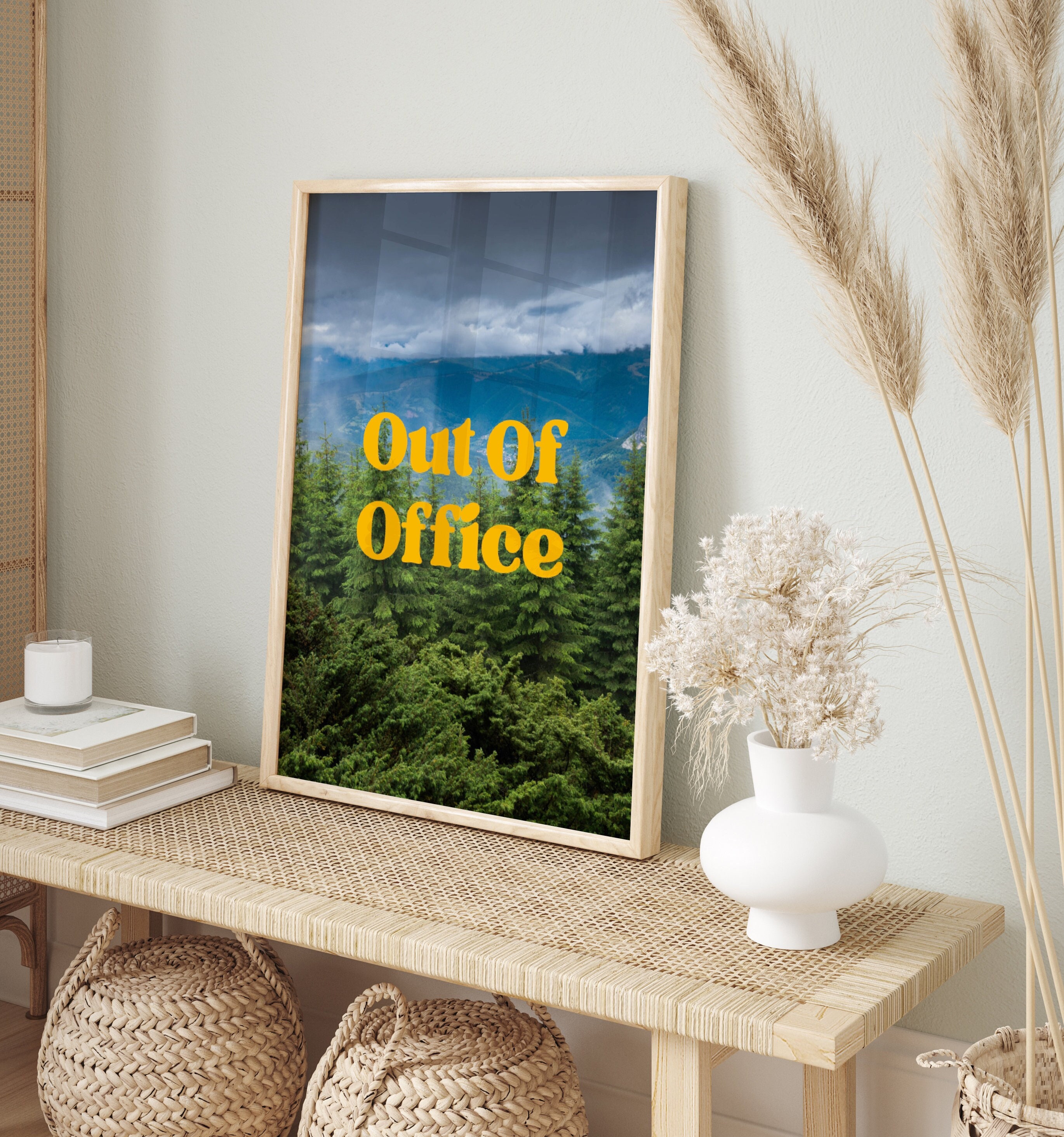 Out of Office Print, Retro Print, Digital Art Prints, Retro Photograph ...