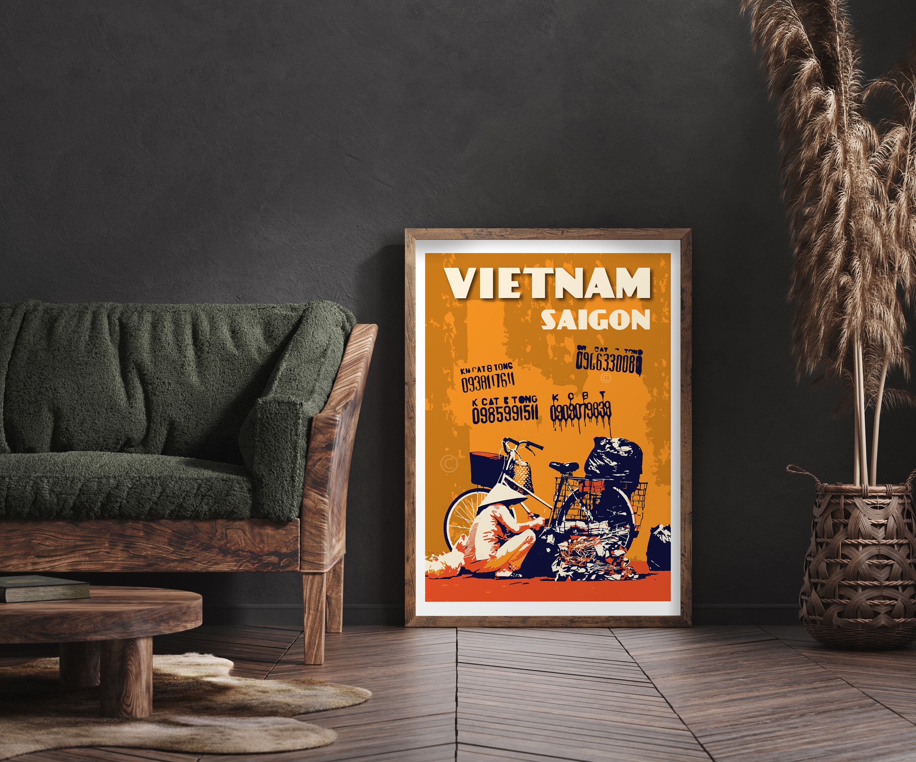 Vietnam Poster | Saigon Vintage Print - Etsy