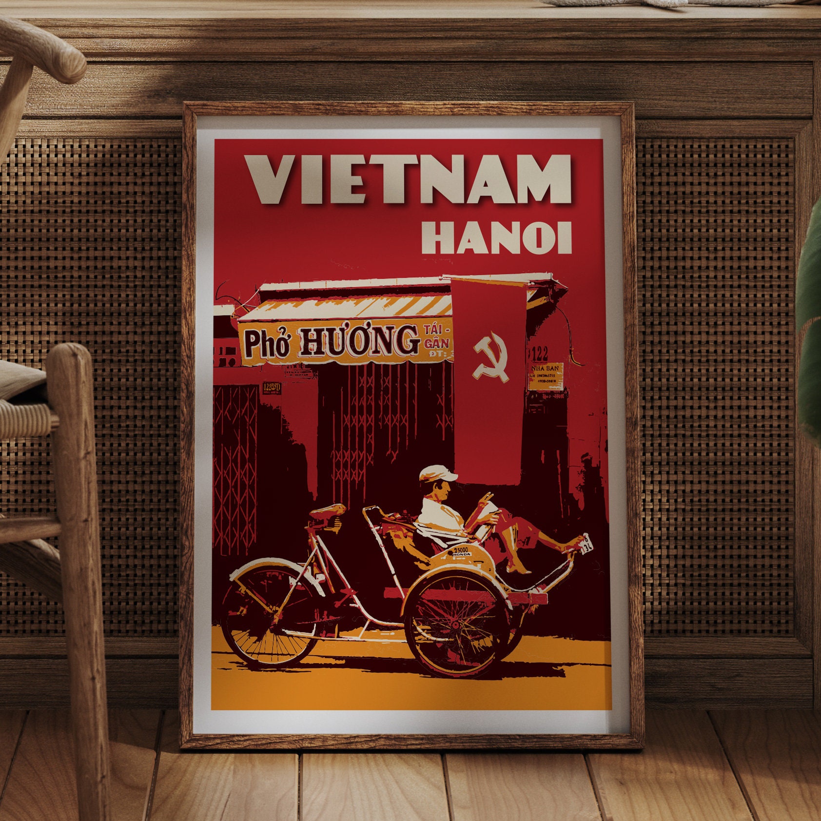 Vietnam Poster | Hanoi Vintage Print - Etsy