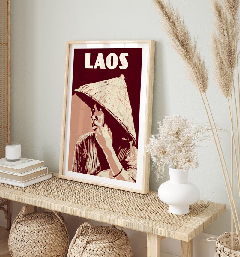 Laos Travel Poster Lao Portrait - Etsy