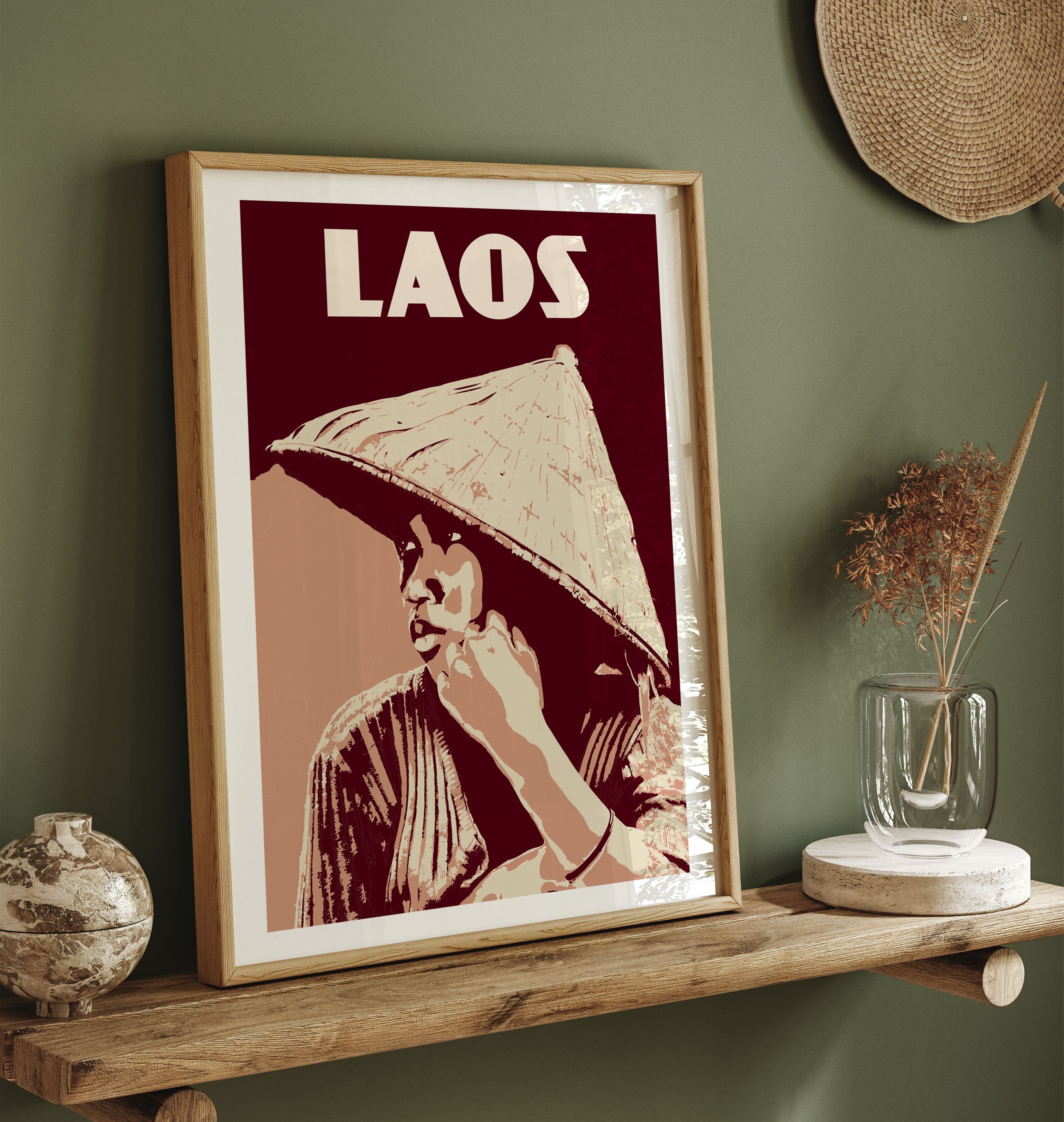 Laos Travel Poster Lao Portrait - Etsy