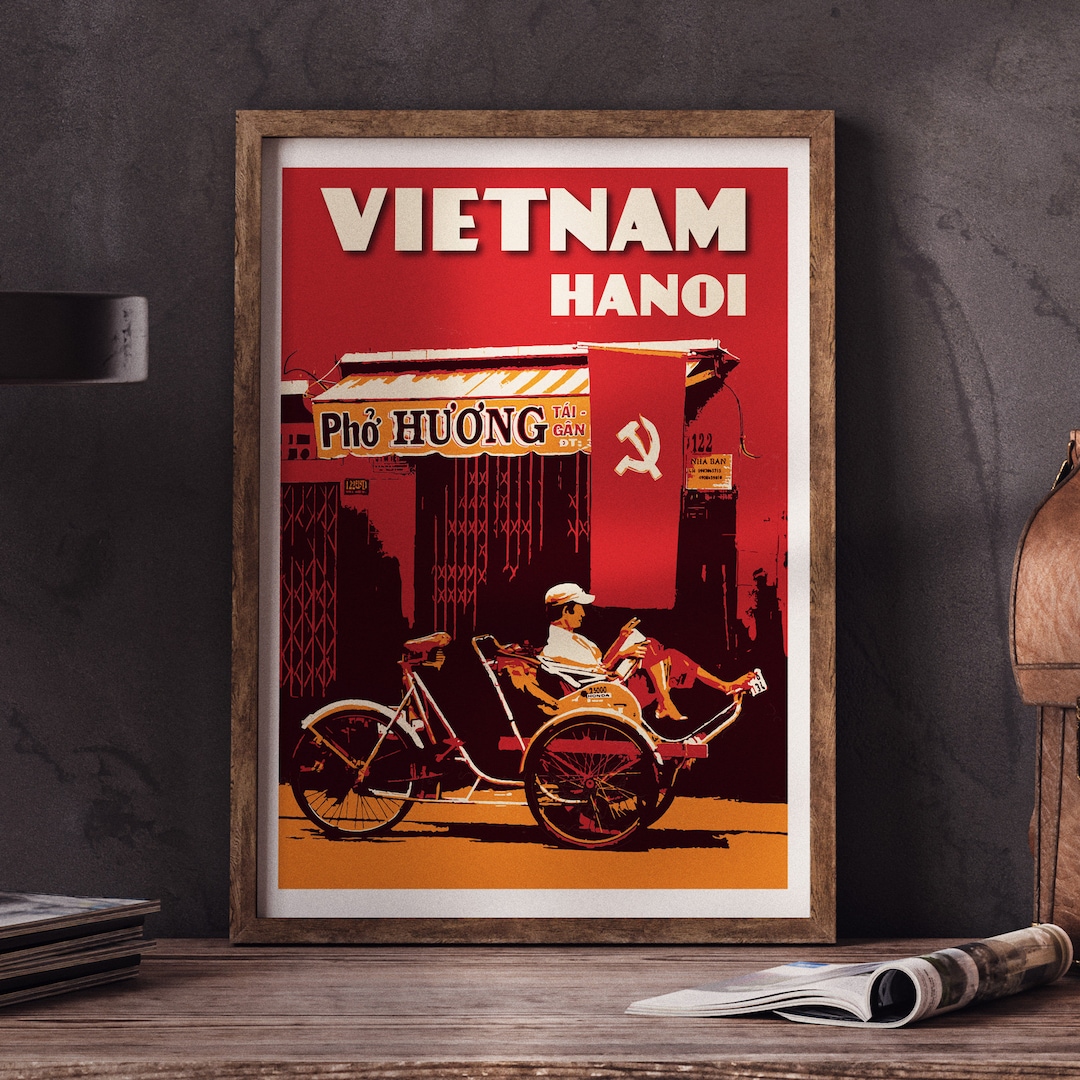 Vietnam Poster | Hanoi Vintage Print - Etsy